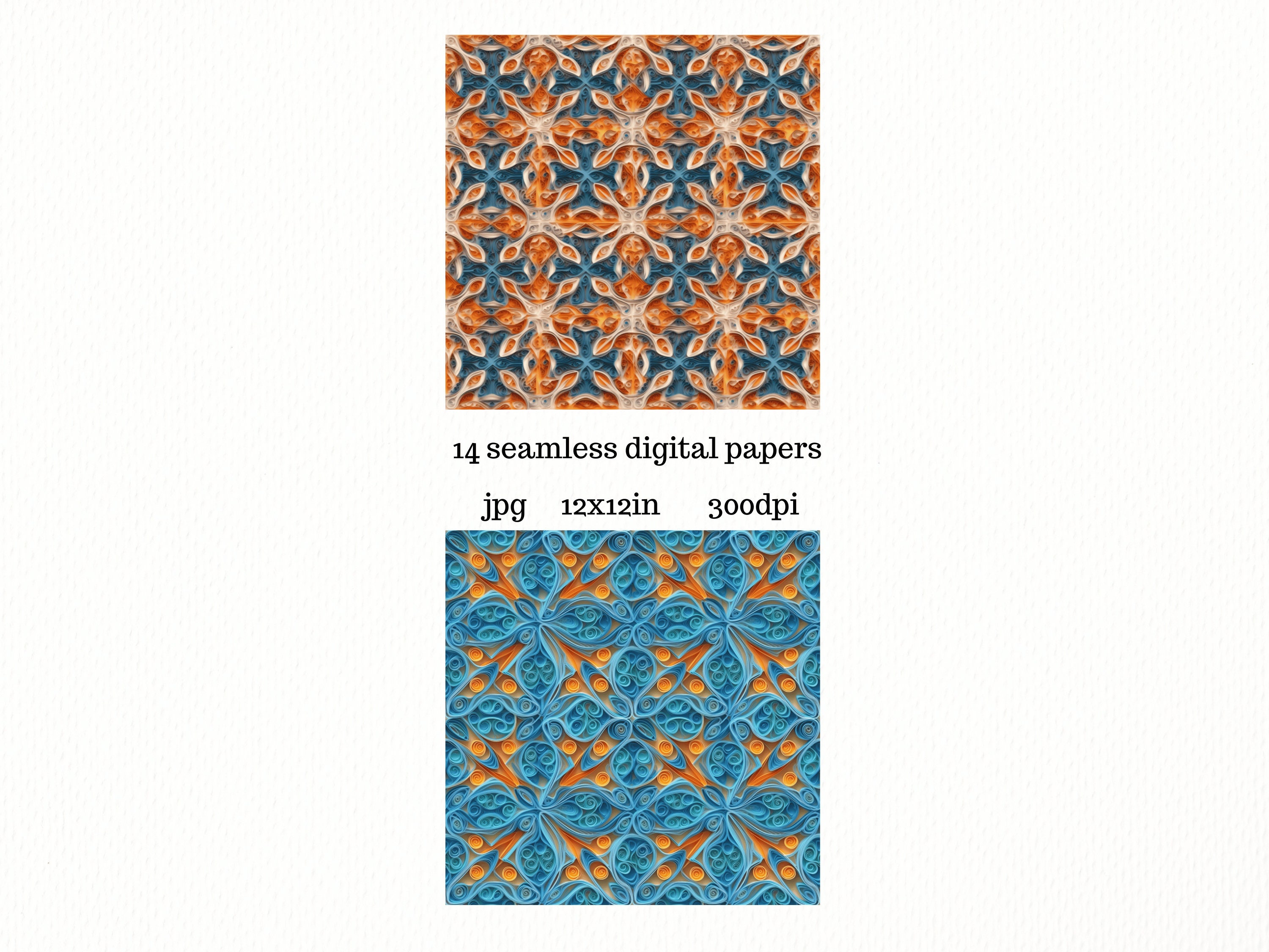 Quilling Tiles Seamless Digital Paper Digital Paper Quilling Texture ...