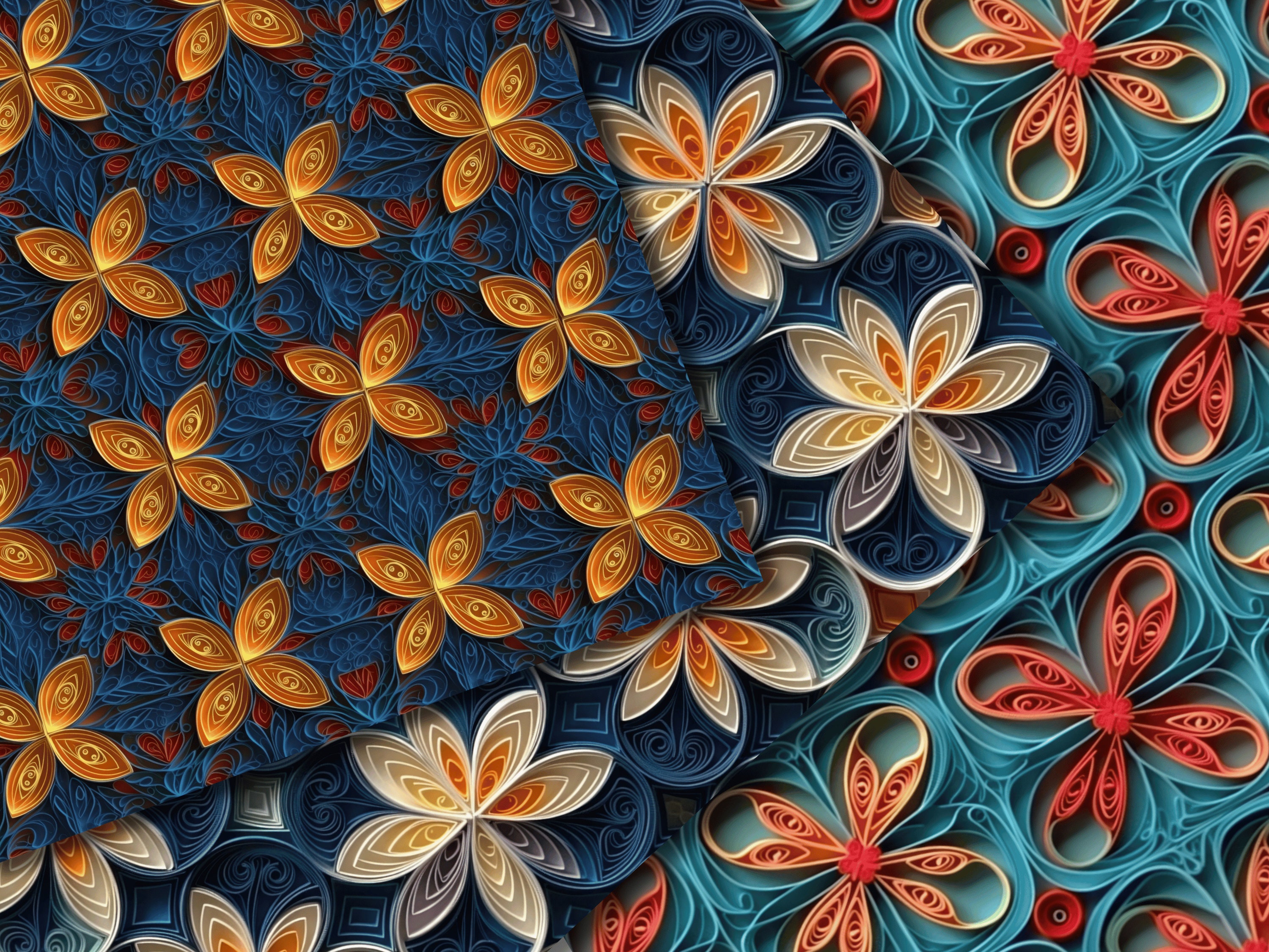 Quilling Tiles Seamless Digital Paper Digital Paper Quilling Texture ...