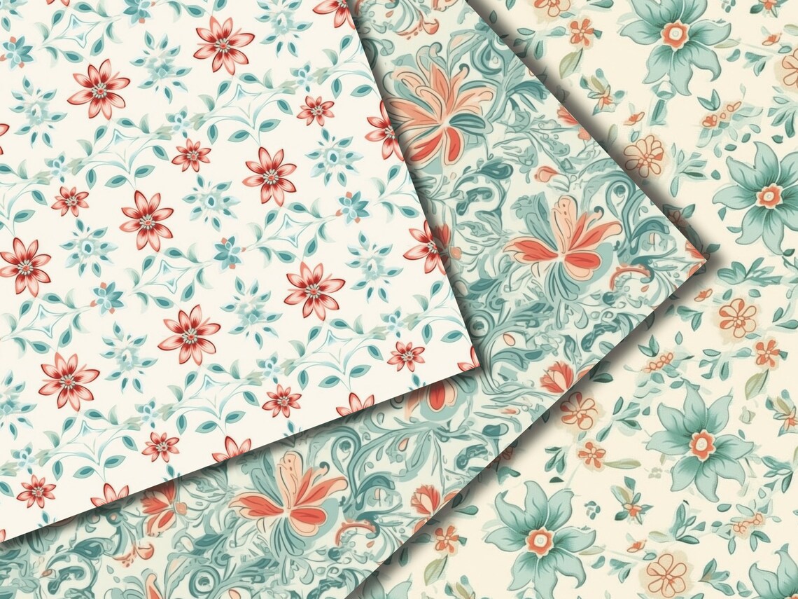 Vintage Seamless Digital Paper Digital Pattern Tile Texture Digital ...