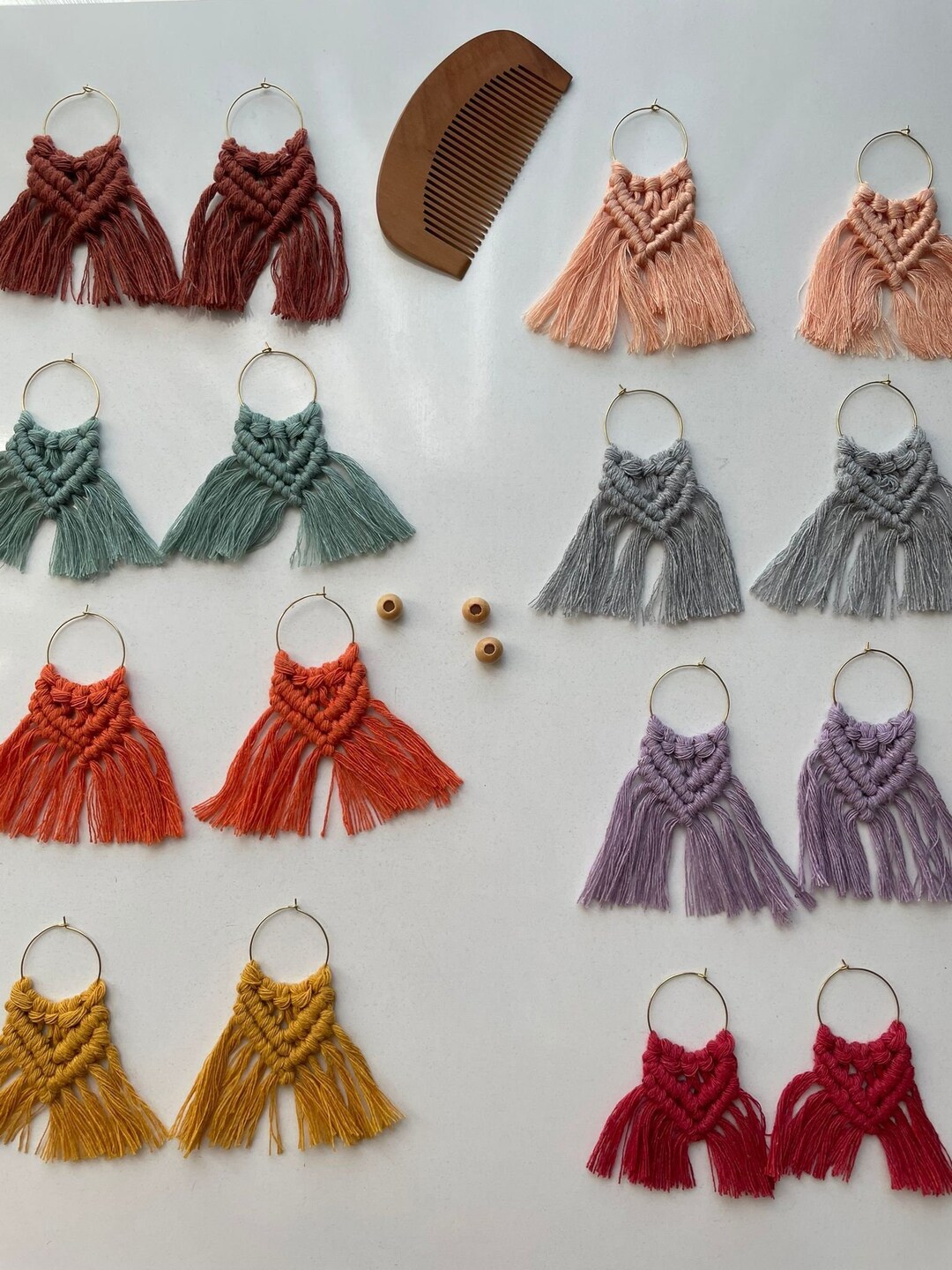 Personalized Boho Wedding Batch Favors, Macrame, Earrings, Wedding Gift ...