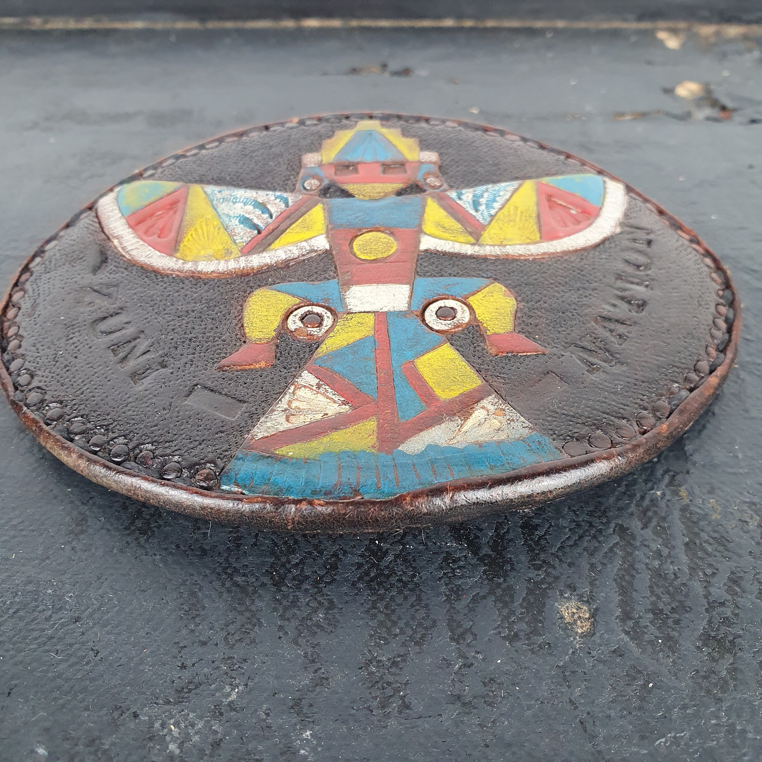 Vintage Indian Zuni Theme Handtooled Leather Collectible Handmade ...