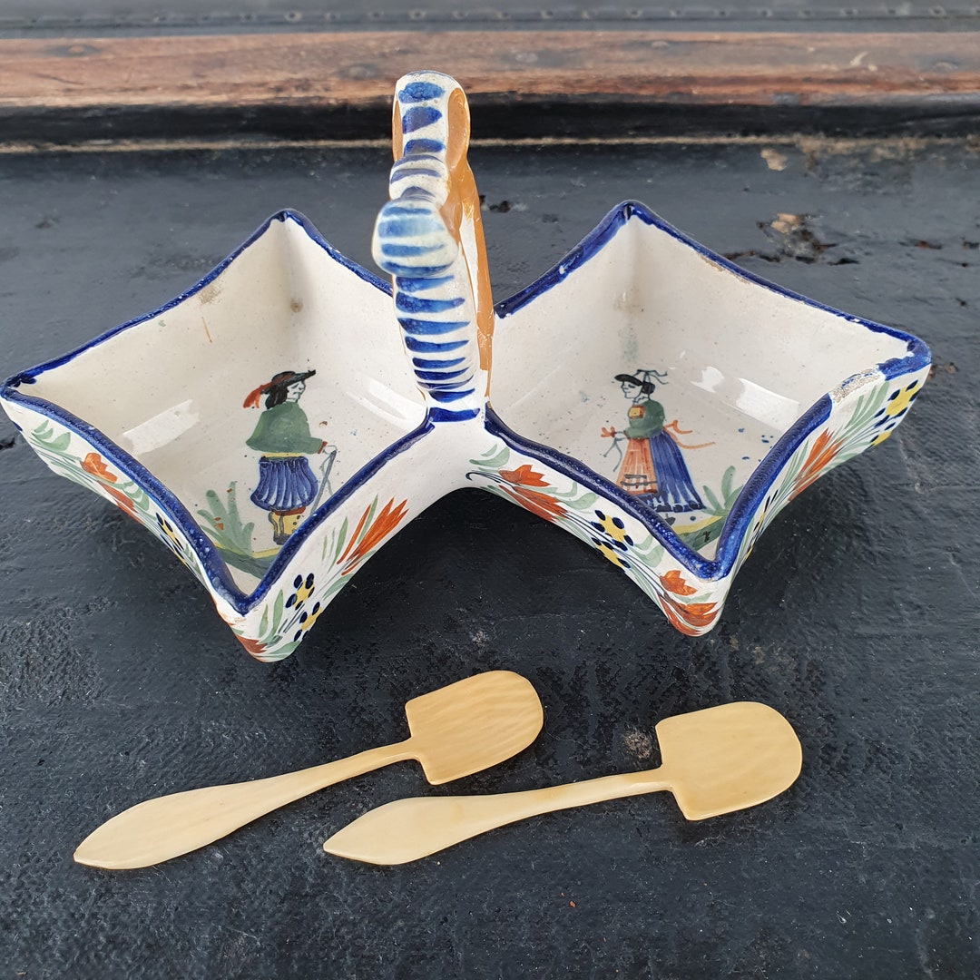 Vintage 1979 Pottery Aperitif Dish Quimper Henriot Ceramique Assiette ...