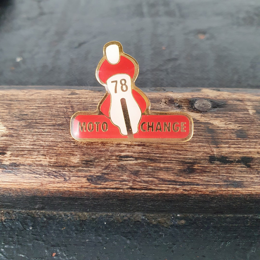 Vintage Enamel Moto Badge Motorbike Gift Motorcycle Bike Rider Pin ...