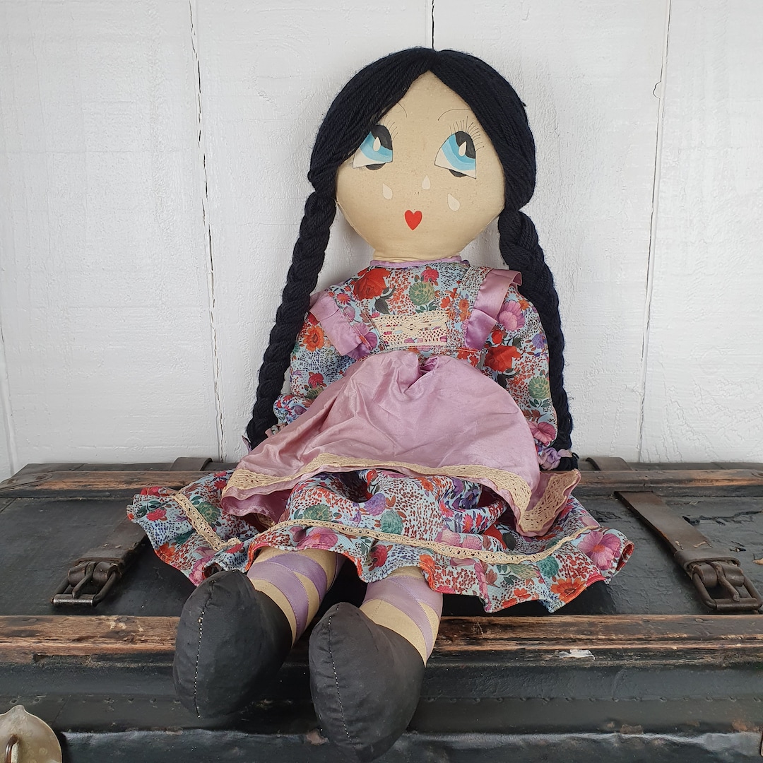 Vintage Rag Doll 1970s French Handmade Collectible Rag Doll Unique ...