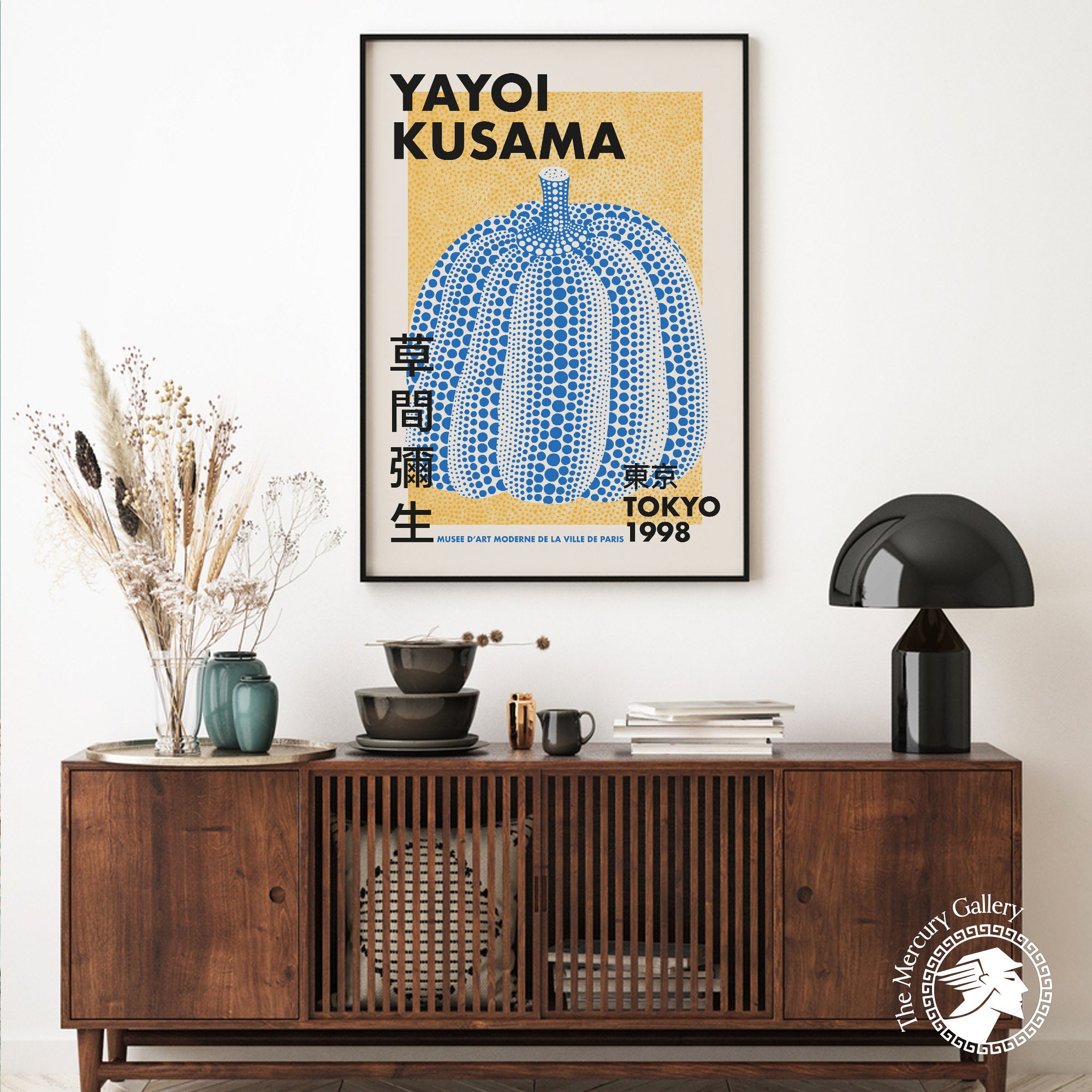 Yayoi Kusama Prints, Gallery Wall Set, Yayoi Kusama Pumpkin Poster sold ...