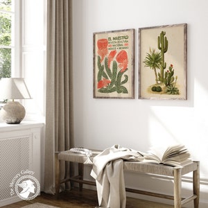 Mexican Set of 2 Posters, Cactus Set Prints, Mexican Decor, Latin ...