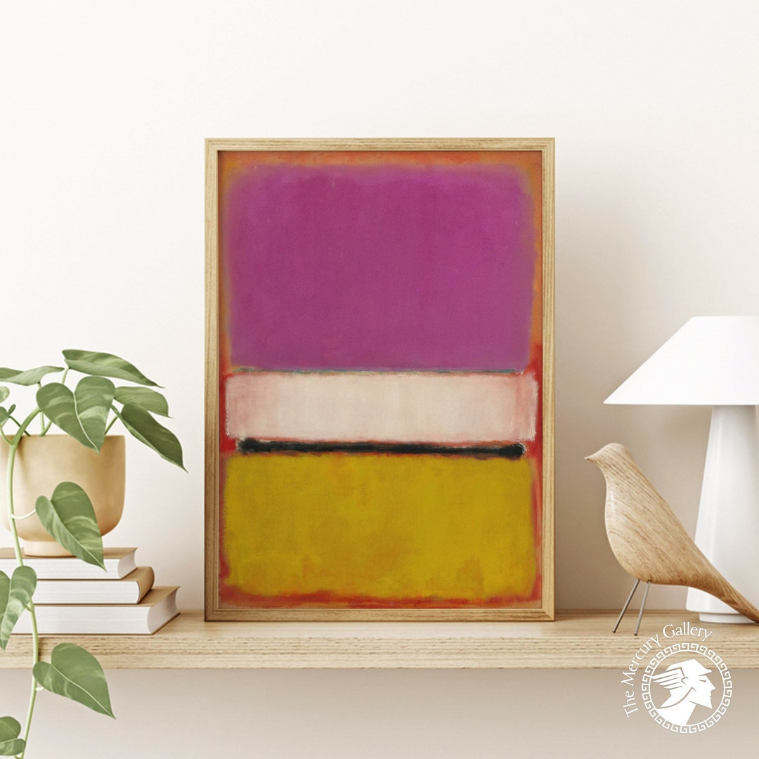 Mark Rothko Poster Print, Purple and Yellow Wall Art, A Exhibition ...