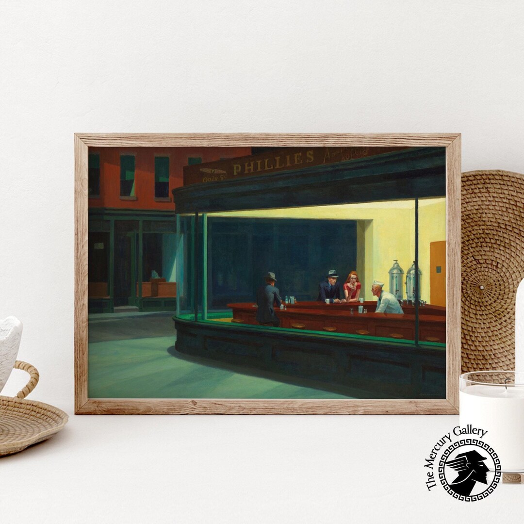 Edward Hopper Nighthawks, Hopper Print, Urban City Poster, Famous ...