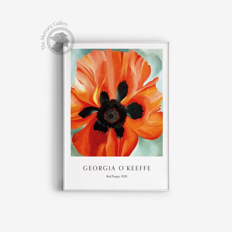 Georgia Okeeffe Flower Poster Red Poppy 1928 Flower - Etsy