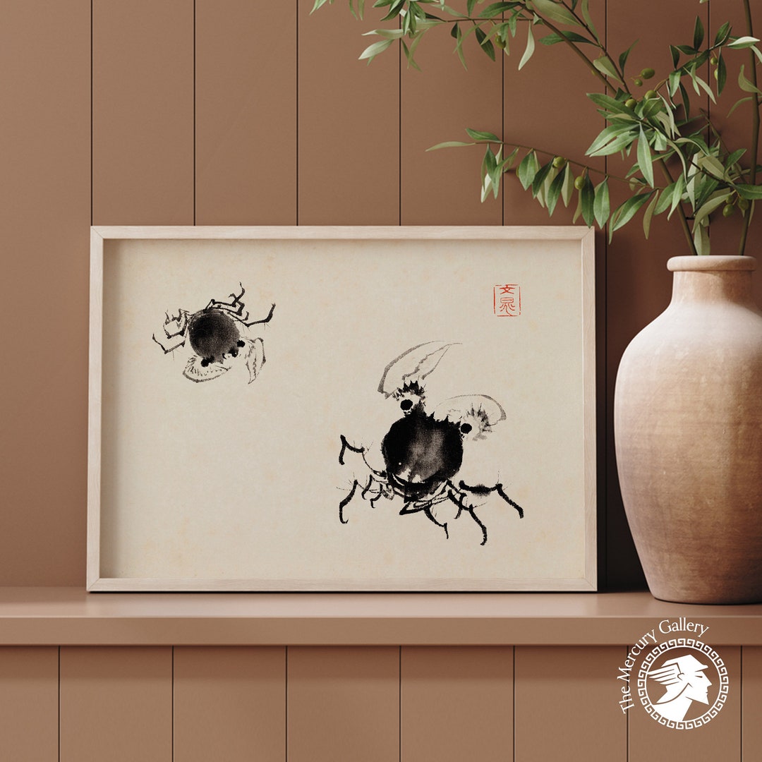 Japanese Poster, Japanese Crabs, Poster Print, Katsushika Hokusai ...