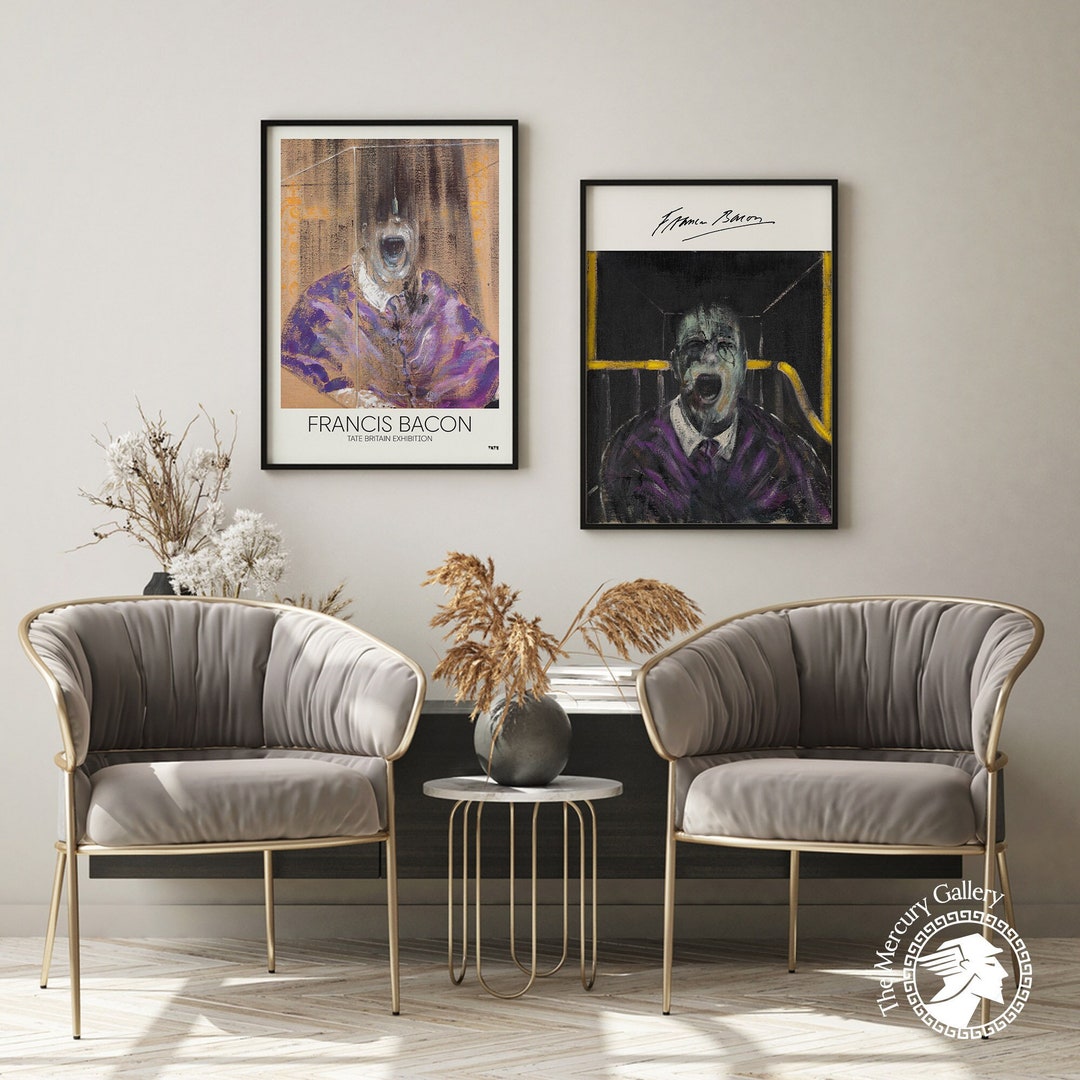 Francis Bacon Set of 2 Art Posters, Wall Art Decor, Retro Contemporary ...