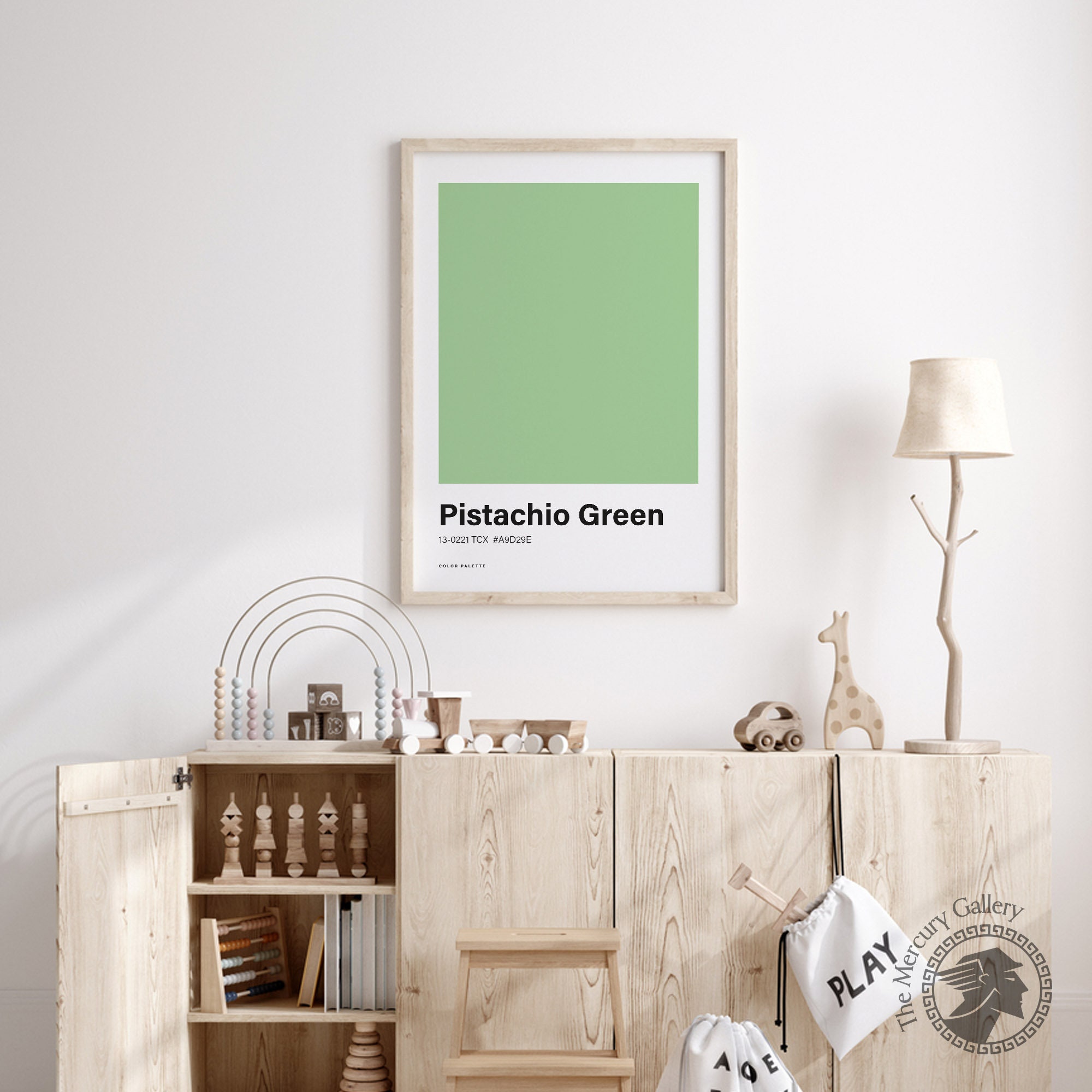 Pistachio Green Color Poster Print Color Art Pastel Gallery - Etsy