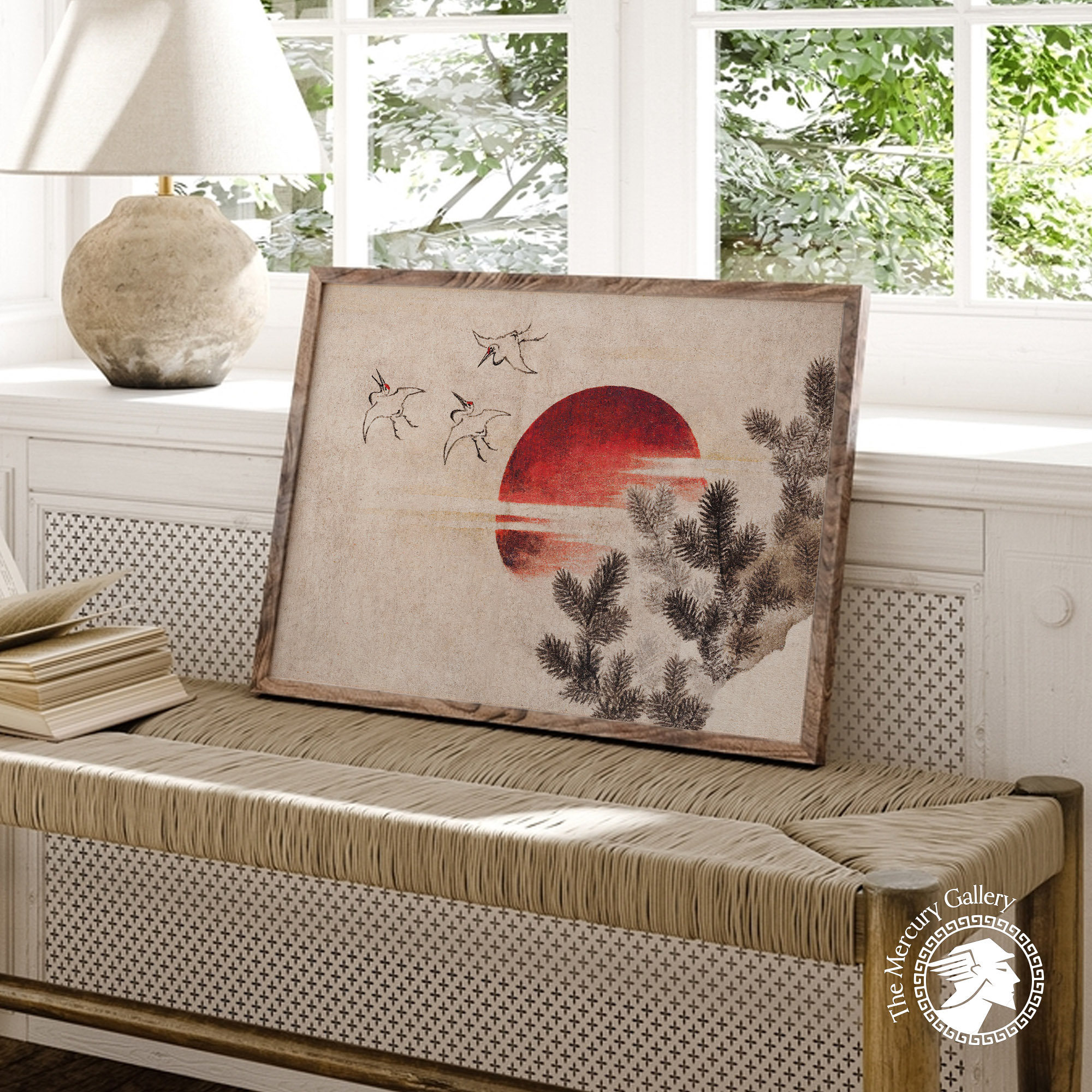 Katsushika Hokusai Poster Birds and Sunset Prints Japanese - Etsy