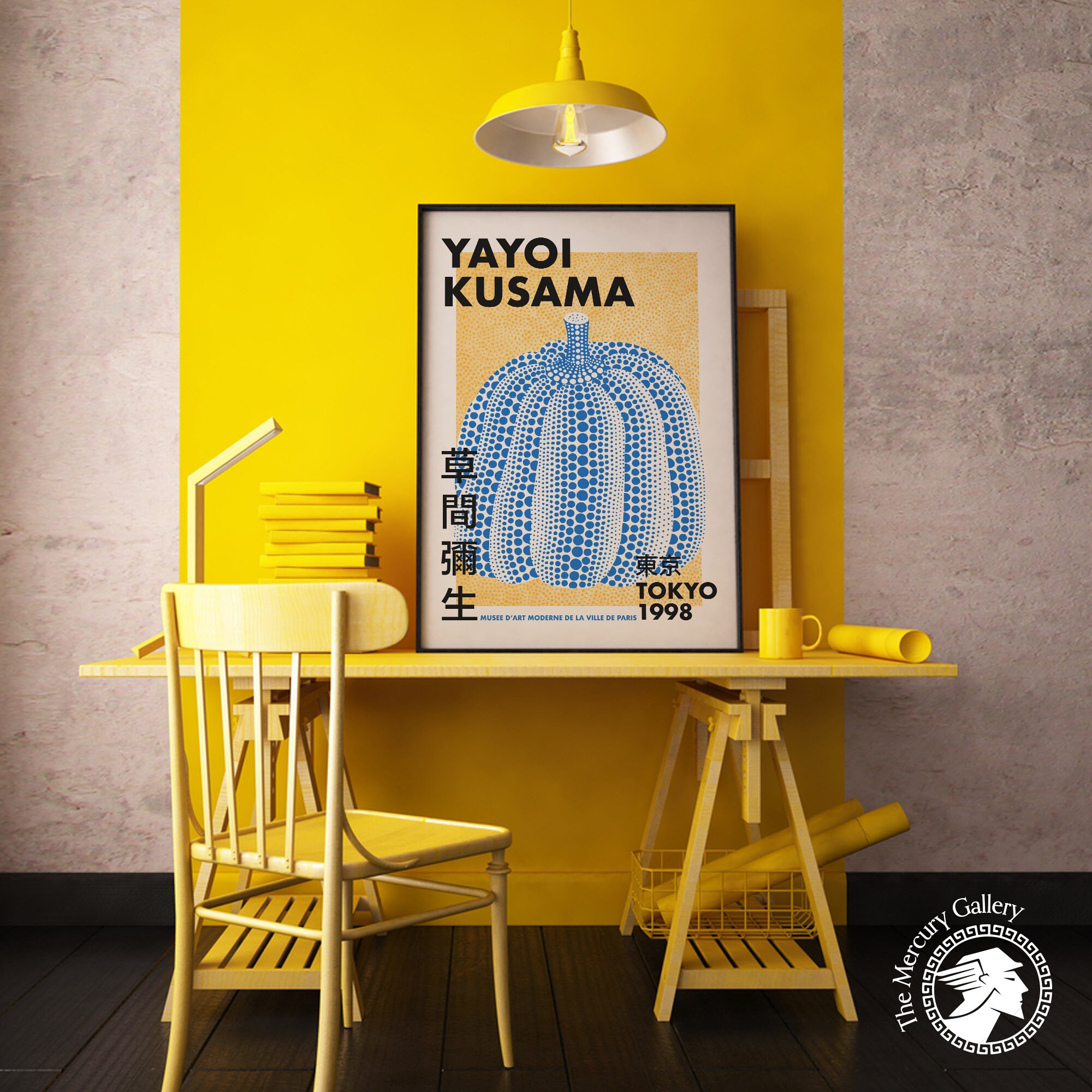 Yayoi Kusama Prints, Gallery Wall Set, Yayoi Kusama Pumpkin Poster sold ...