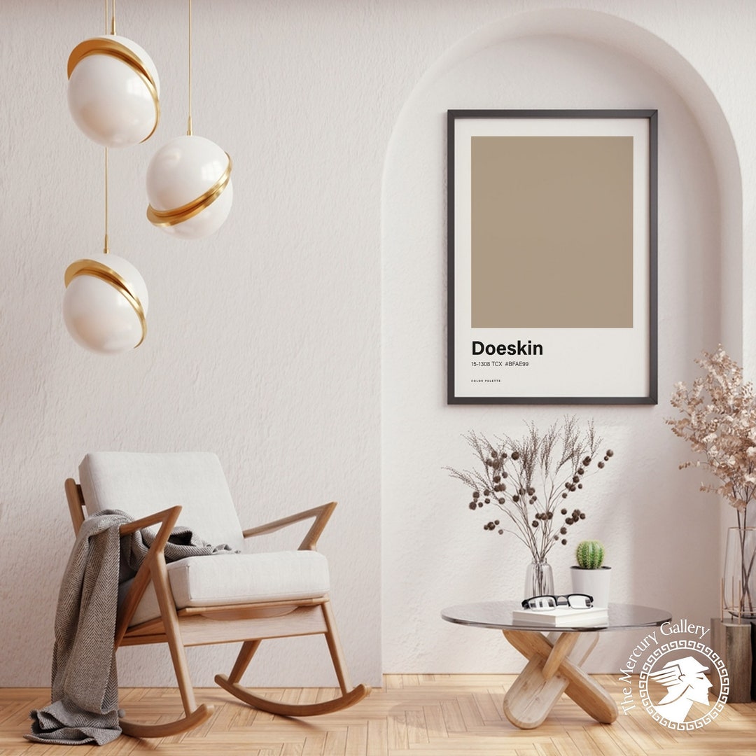 Doeskin Color Poster Print, Color Art, Pastel Gallery Wall Print ...