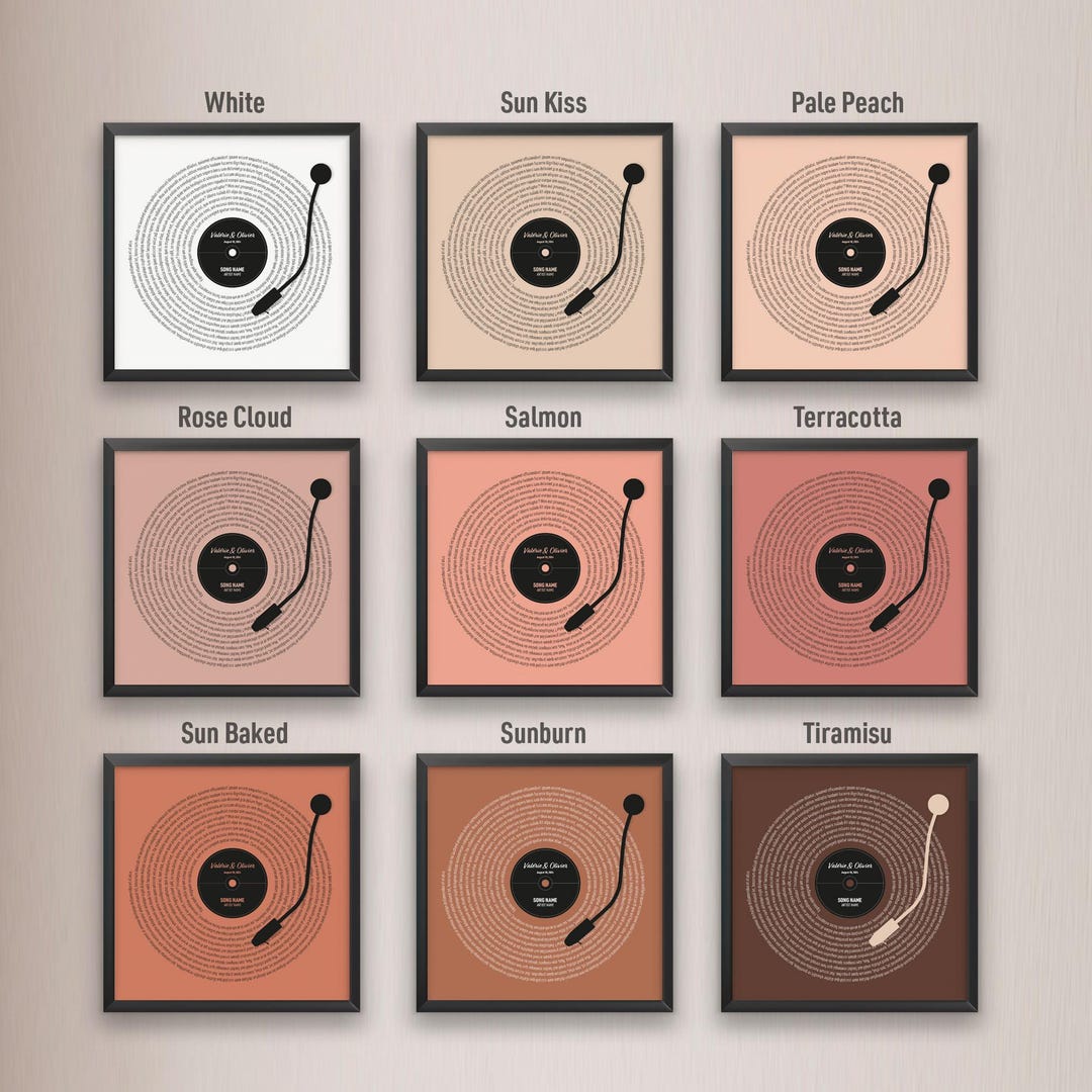 Personalized Lyrics Gifts, Custom Color Music Poster, Personalised ...