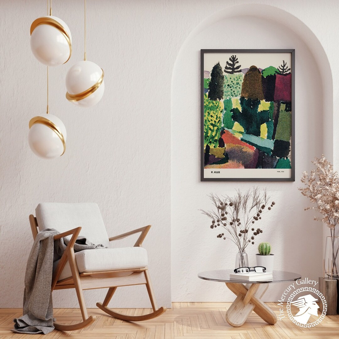 Paul Klee Landscape Poster Print, Park 1920, Klee Park Poster, Abstract ...