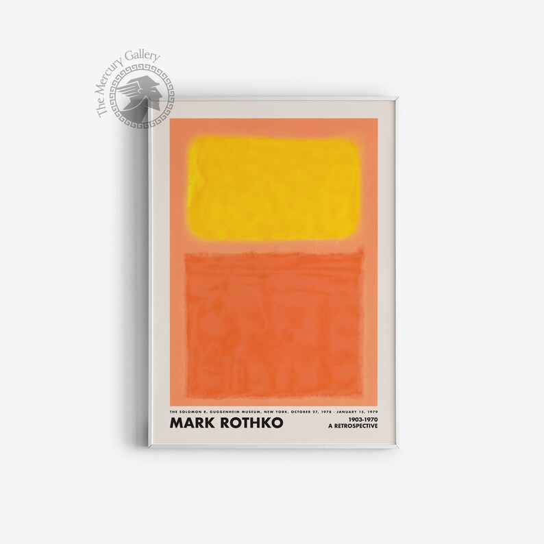 Mark Rothko Poster Rothko Reproduction Poster Museum Wal | Etsy