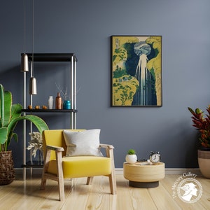 Hokusai Poster Print, Amida Waterfall Poster Print, Japan Wall Art ...