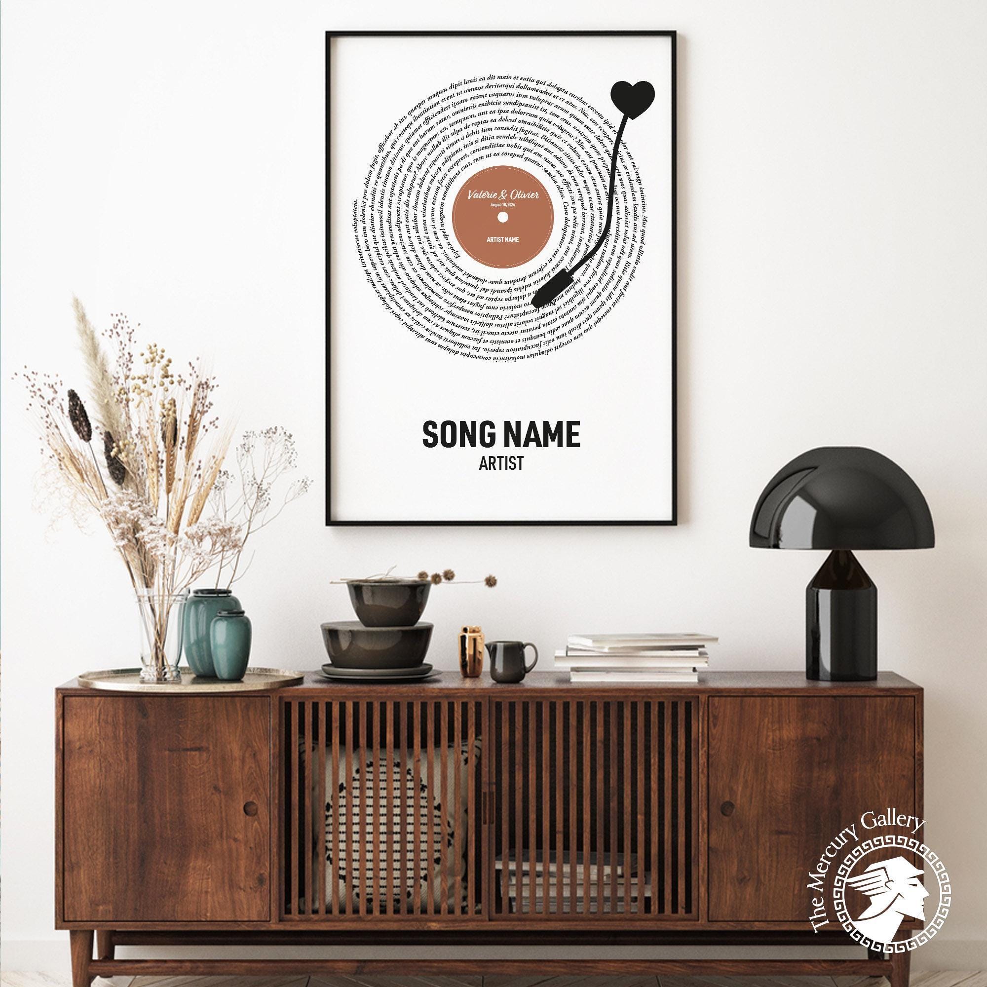 Custom Song Lyrics Print, Custom Color Poster, Valentine's Day Poster ...