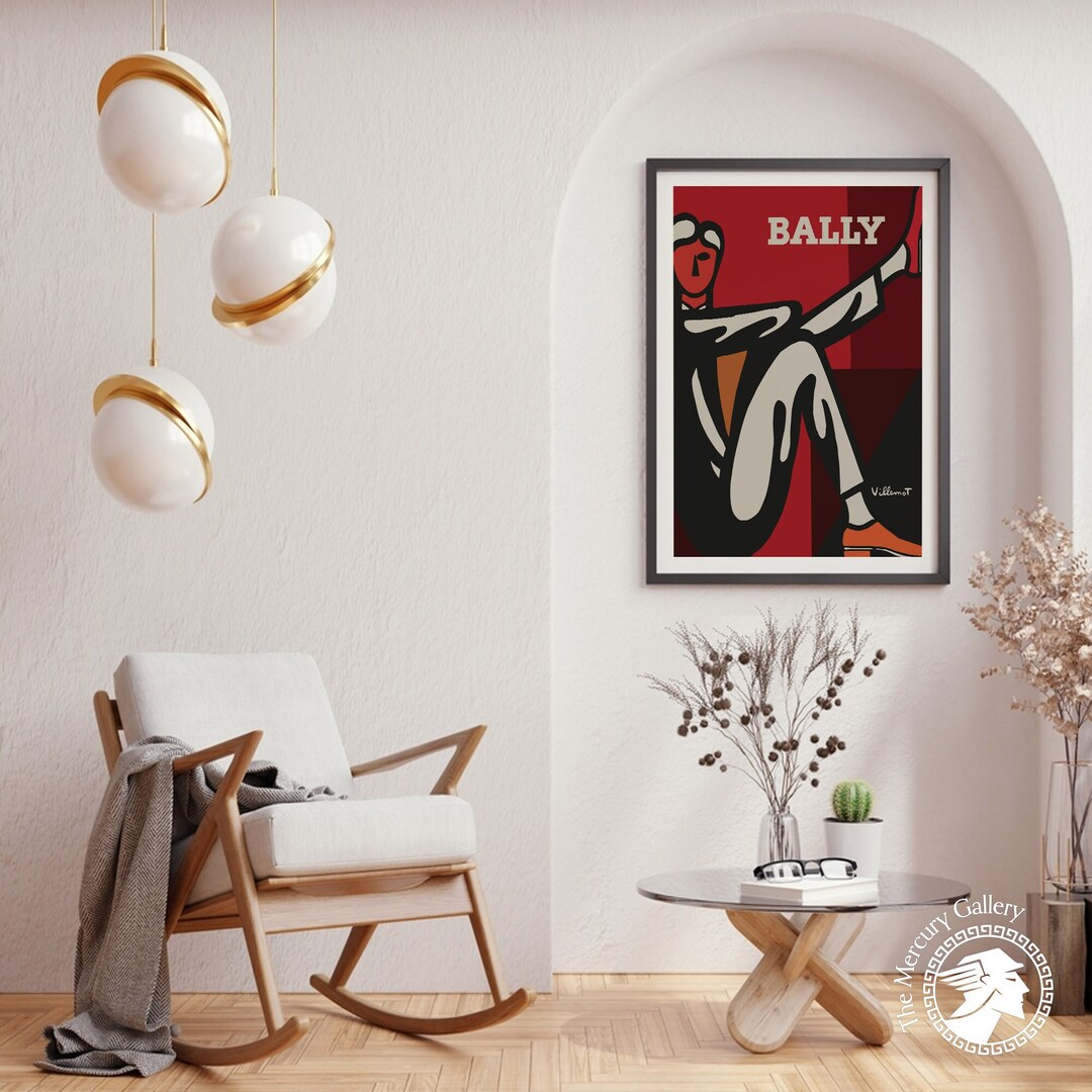 Bernard Villemot Poster, Bally Diptyque Man Poster, Vintage France ...