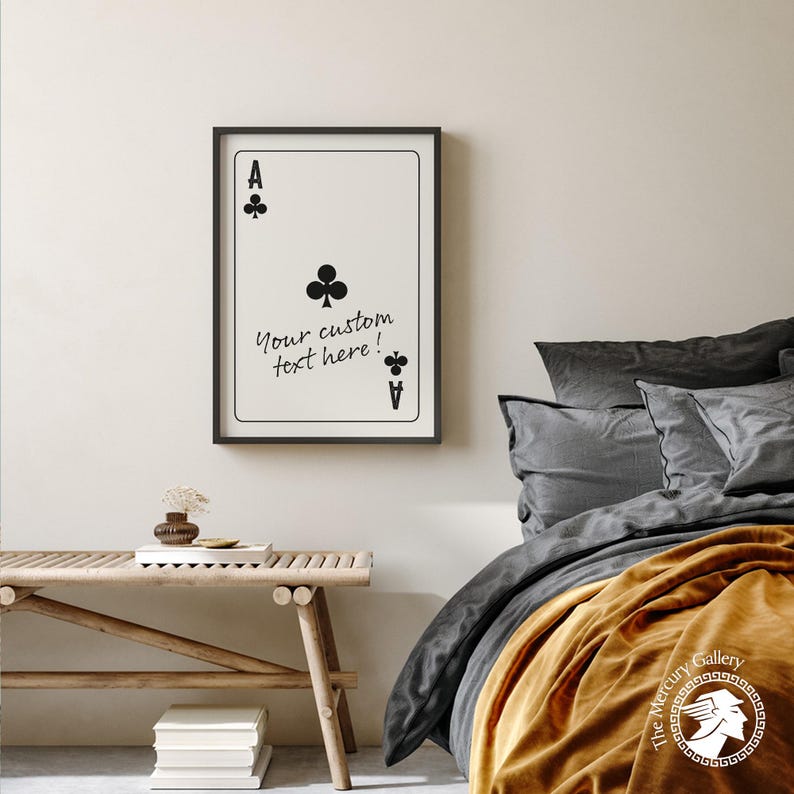 Personalized Ace Card Print: Custom Quote Typography Art, ACE-02 - Etsy