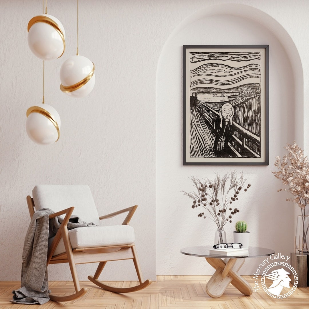 The Scream Poster Print by Edvard Munch 1893, Munch Art Print, Scream ...