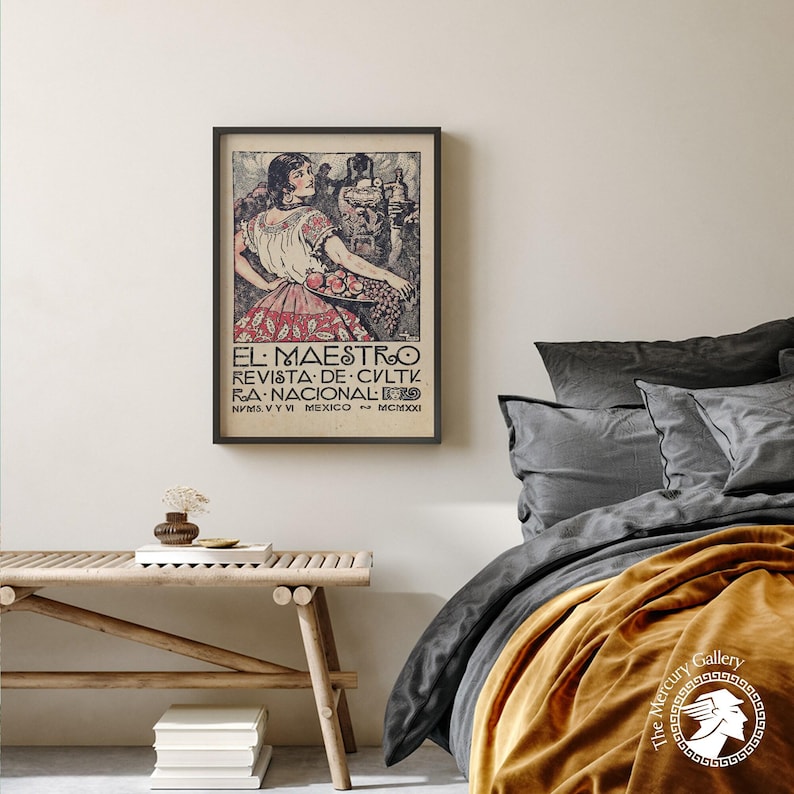 El Maestro Poster, Mexican Vintage Art Print, Mexican Poster, Mexico ...