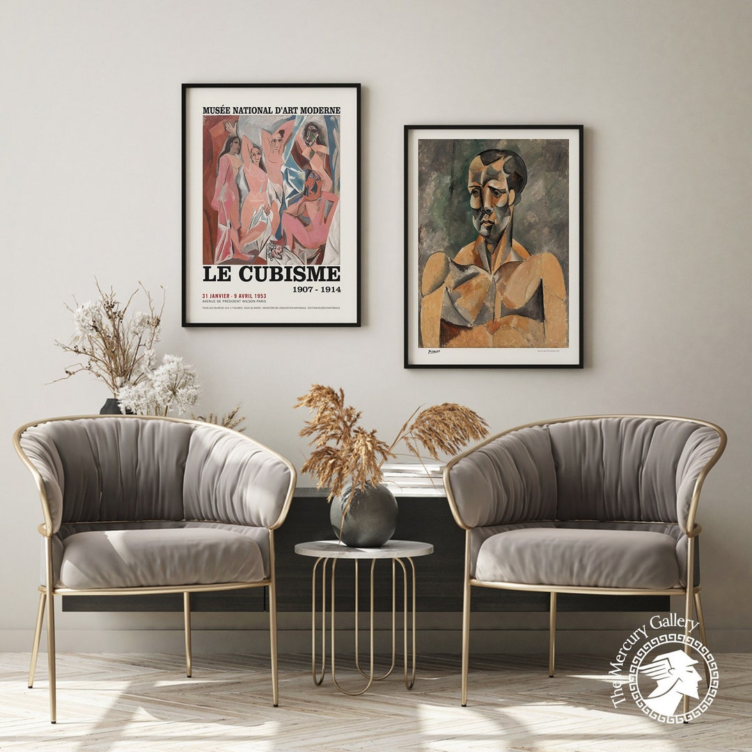 Picasso Cubism Print Set of 2, Le Cubisme Poster, Picasso Exhibition ...