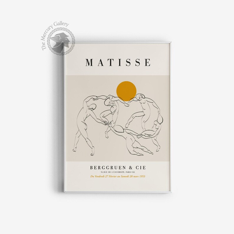 Henri Matisse Exhibition Poster, Dancing Figures Minimalist Art - Etsy