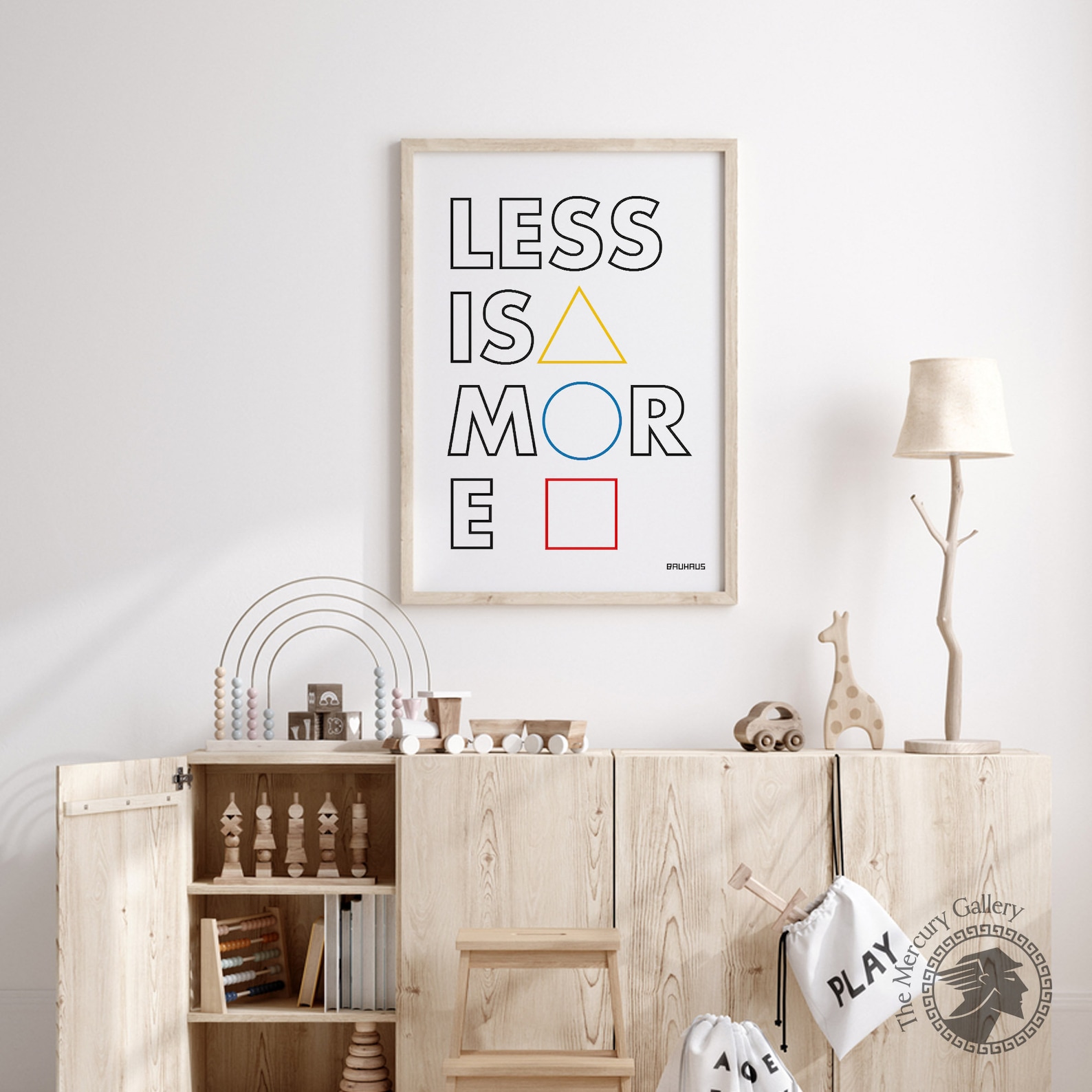 Bauhaus Poster Less is More Bauhaus Exhibition Print Wall - Etsy