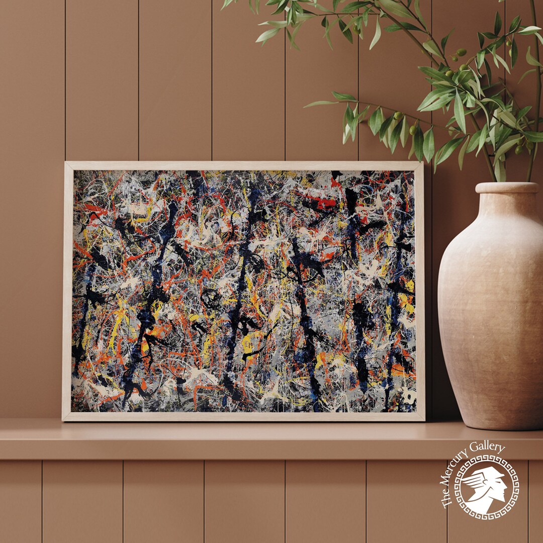 Jackson Pollock Art Exhibition Poster, Abstract Wall Art Decor, Gallery ...