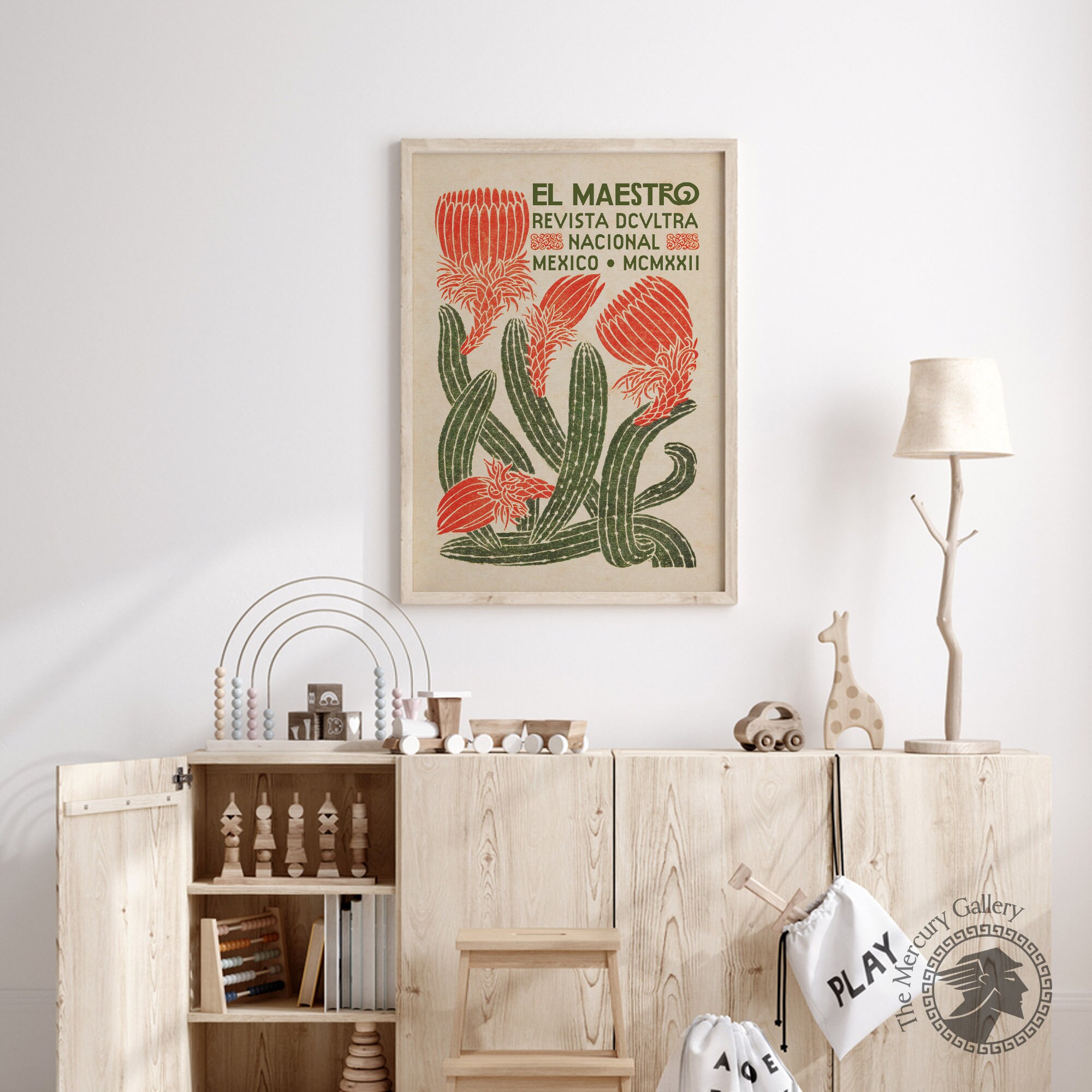 Mexican Exhibition Art Poster Cactus Wall Art Mexico Travel - Etsy