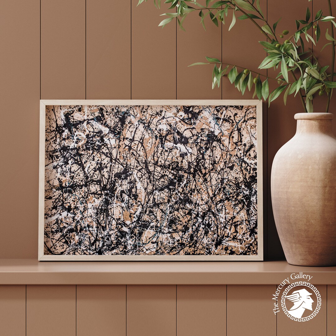 Jackson Pollock Brush Painting Art Print, Home Wall Decor, Multiple ...