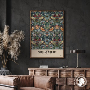 W. Morris Poster, Strawberry Thief, Kelmscott Mangos Garden, Premium ...