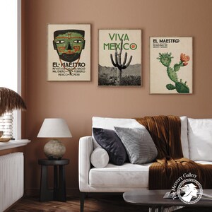 Iconic El Maestro Mexico Print Set, Mexican Exhibition Poster Set ...