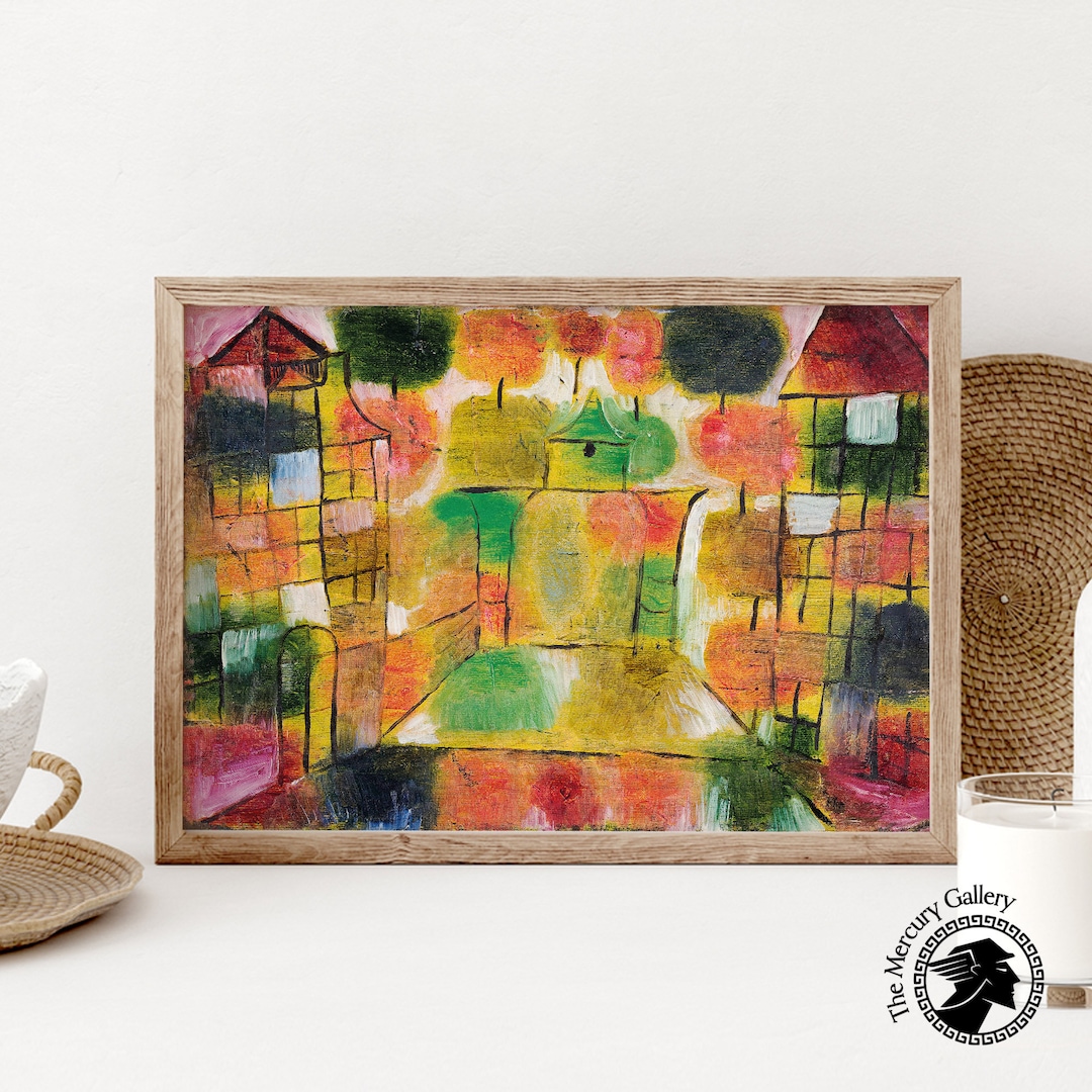 Paul Klee Print, Tree and Architecture-rhythms (1920), Colorful Decor ...