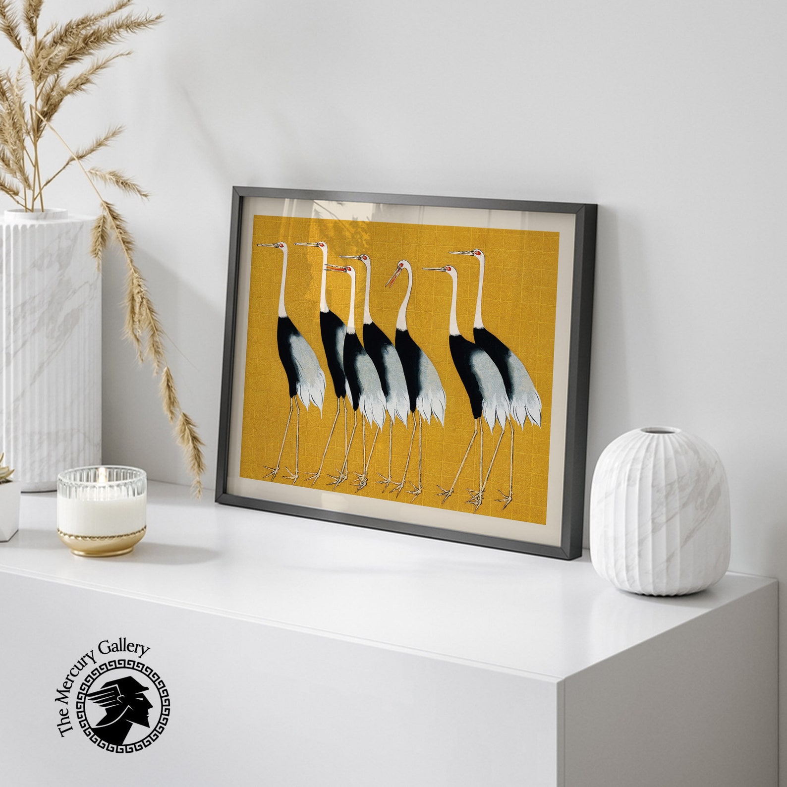 Yellow Crane Ogata Korin Art Print Japanese Poster Vintage - Etsy