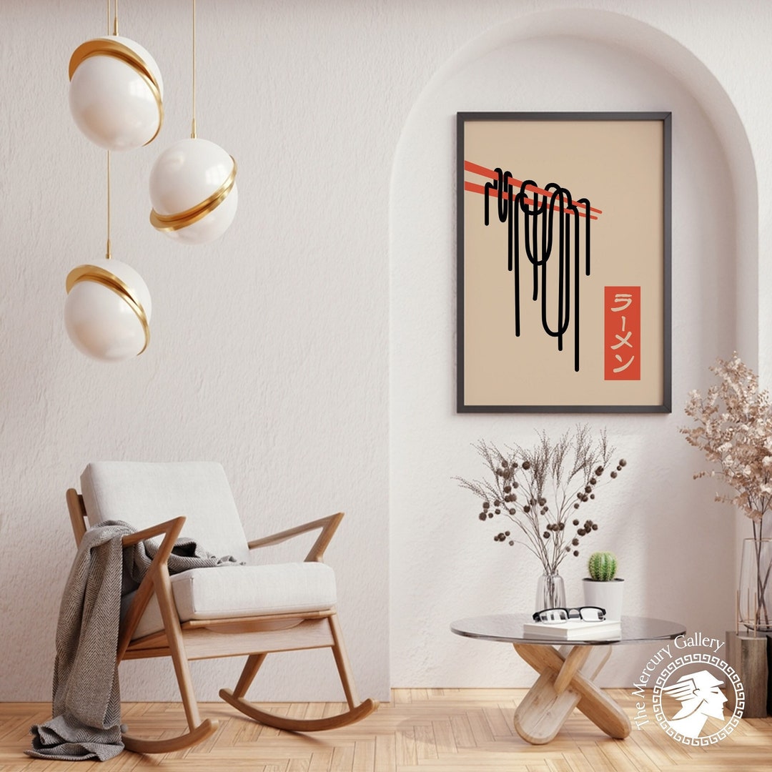 Japanese Food Poster, Ramen Noodle Print, Japanese Culture, Home Decor ...