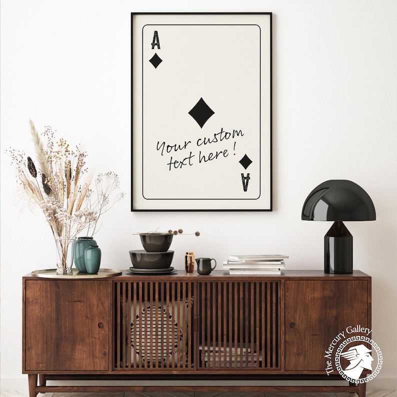 Personalized Ace Card Print: Custom Quote Typography Art, ACE-02 - Etsy