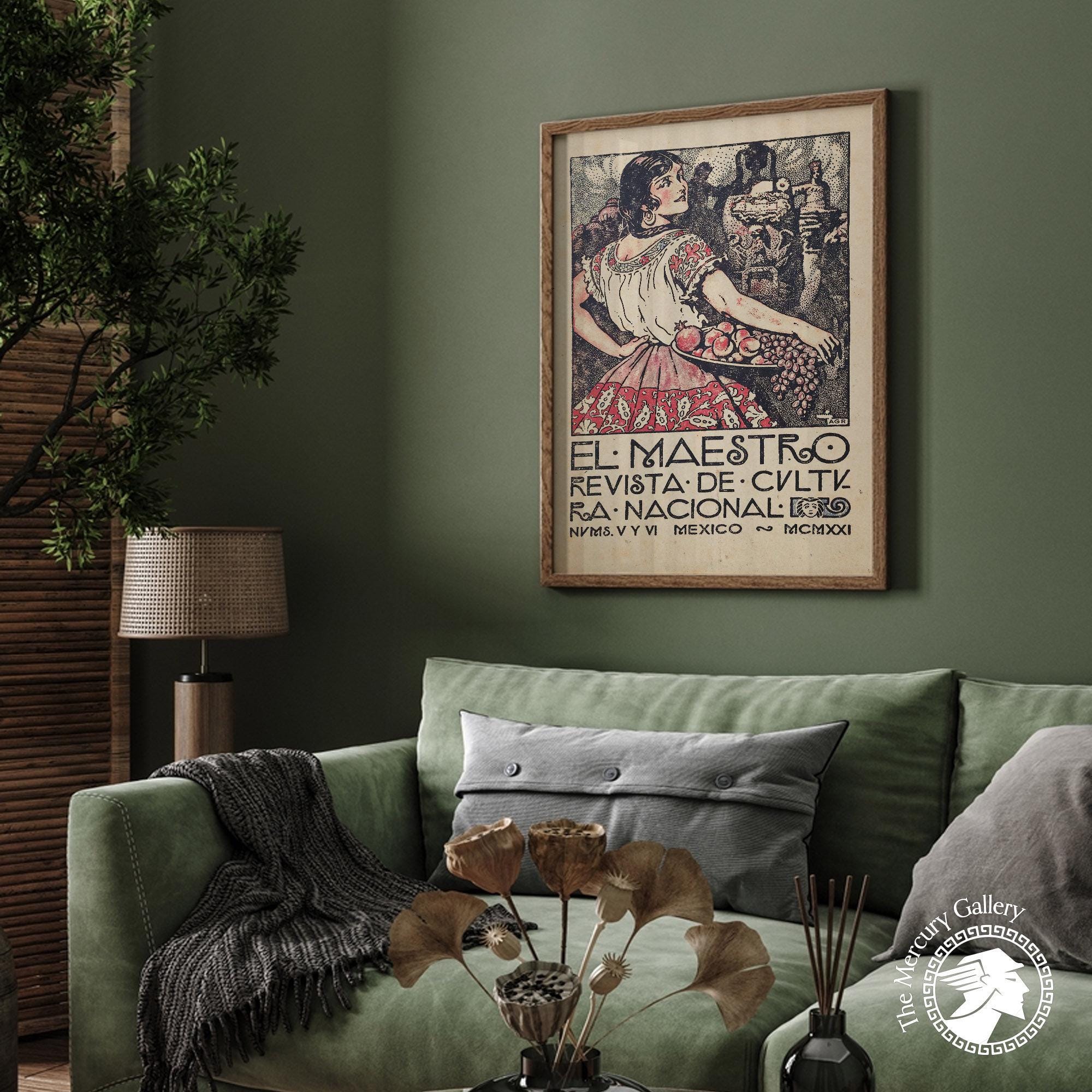 El Maestro Poster, Mexican Vintage Art Print, Mexican Poster, Mexico ...