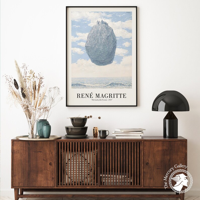 Rene Magritte Surrealist Art Print the Castle of the Pyrenees - Etsy