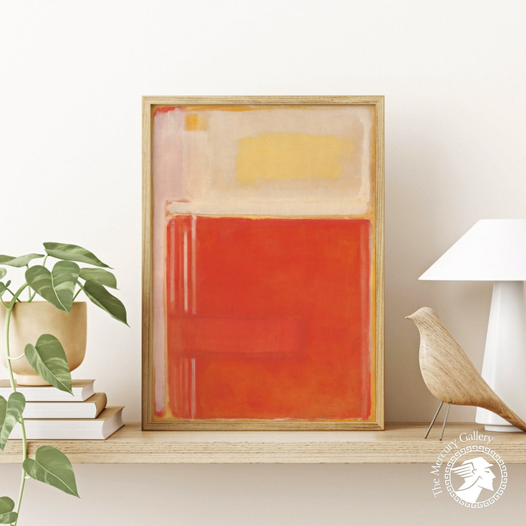 Mark Rothko Poster Print, Beige and Orange Wall Art, A Exhibition Print ...