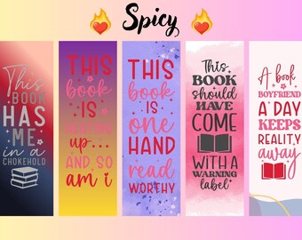 Hot and Spicy Printable Bookmarks, Spicy Themed DIY Bookmarks, Hot ...