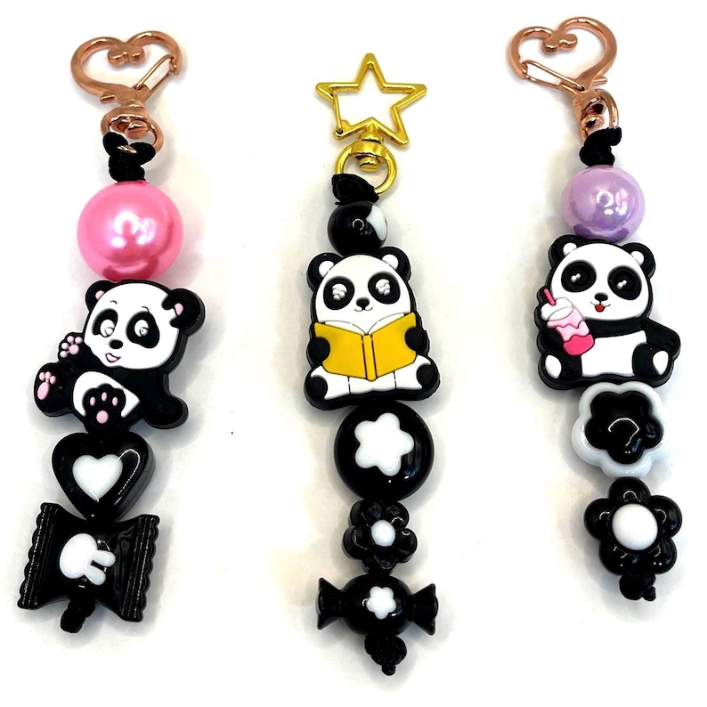 Panda Zipper Pull Keychain - Etsy