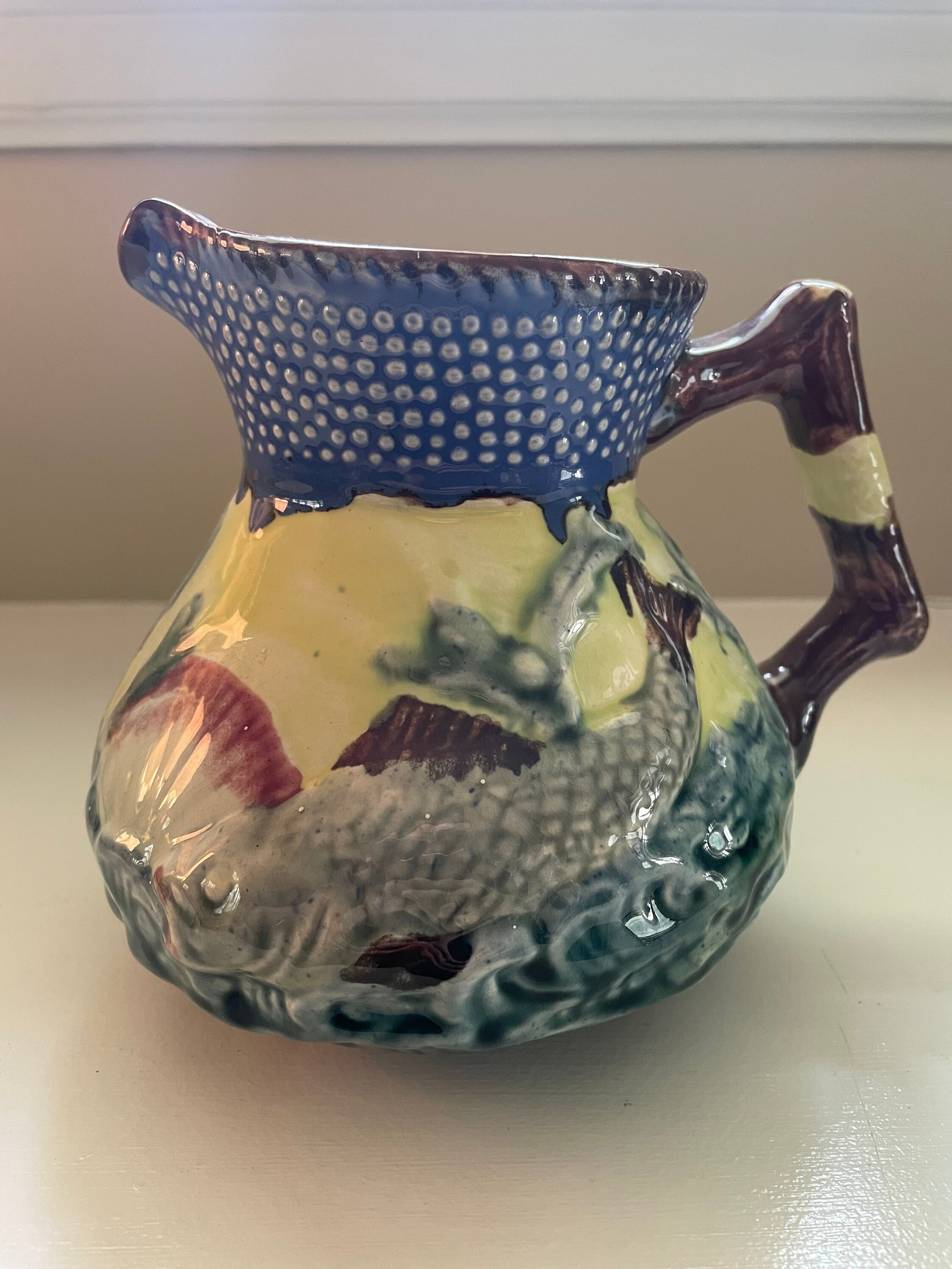 Fish Pitcher Majolica Shorter England - Etsy