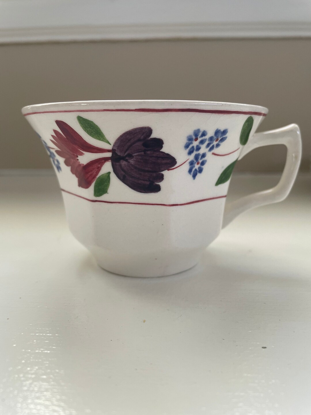 8 Adams Old Colonial Teacups Hand Painted - Etsy