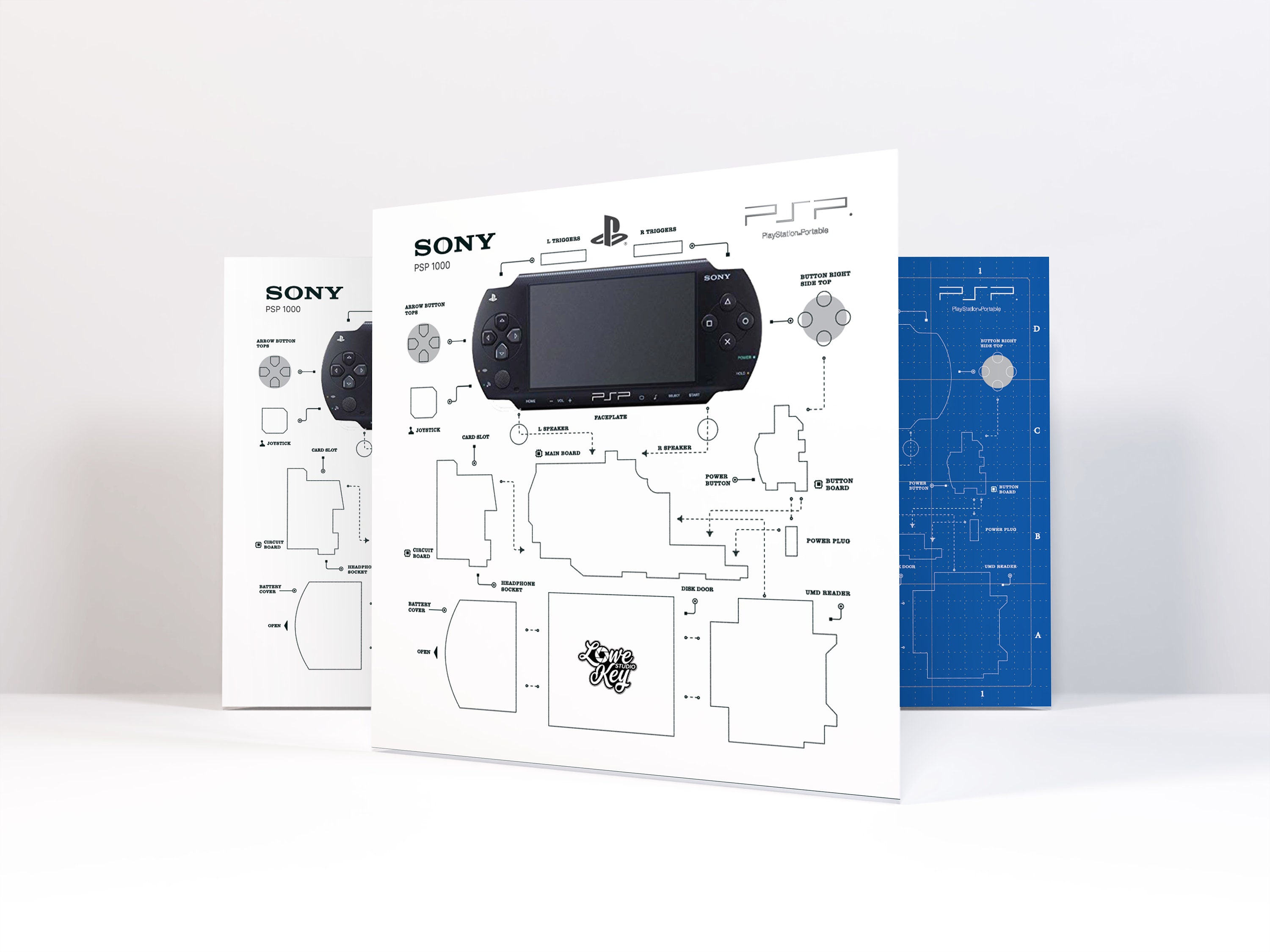Sony PSP 1001 3-pack Teardown Template download Disassembled - Etsy New ...