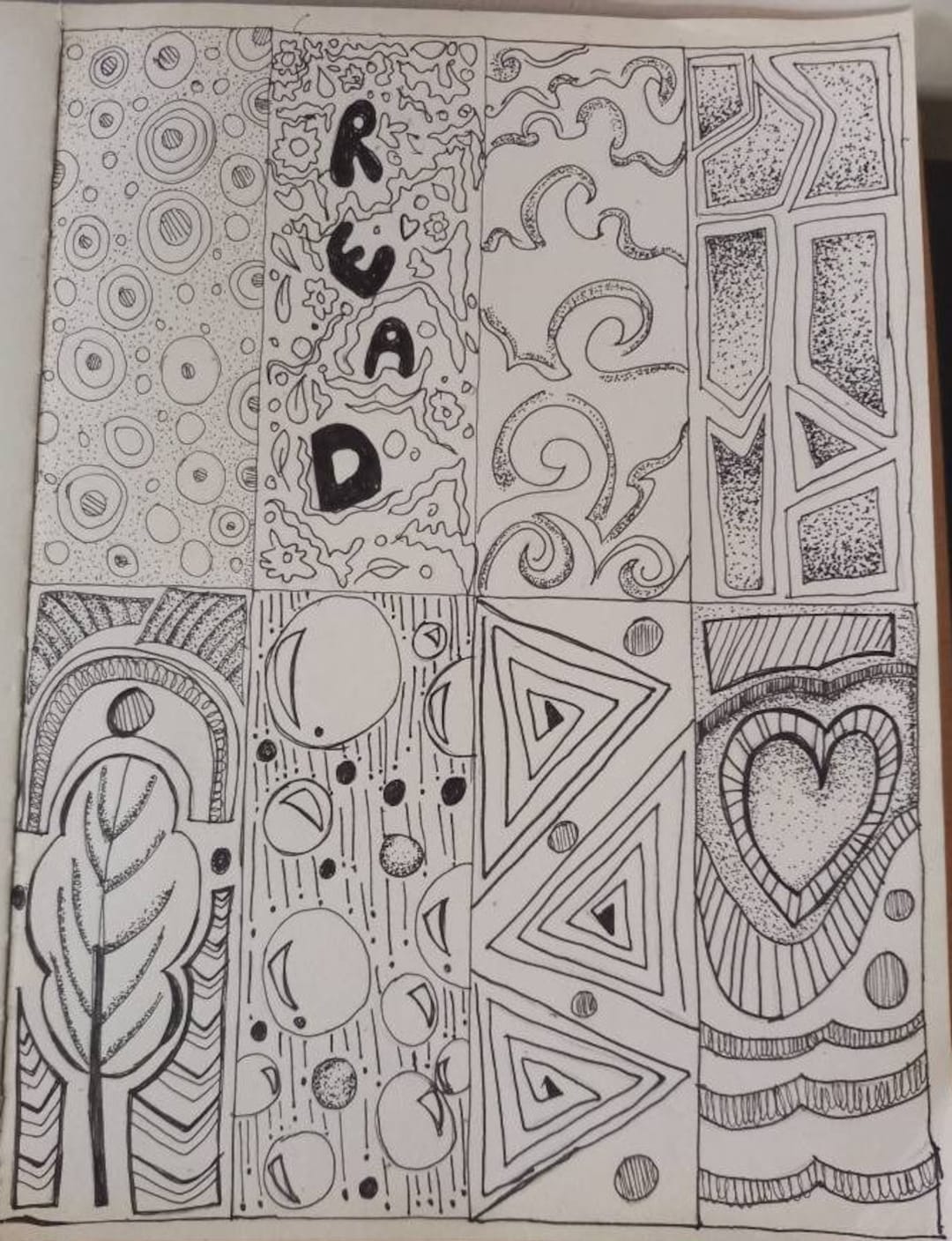 Doodle Art Printable Bookmarks - Etsy