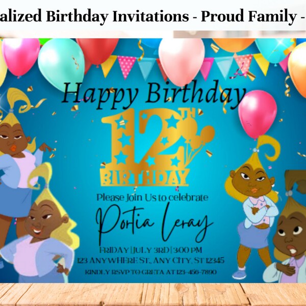 Proud Family Birthday Invitation - Etsy